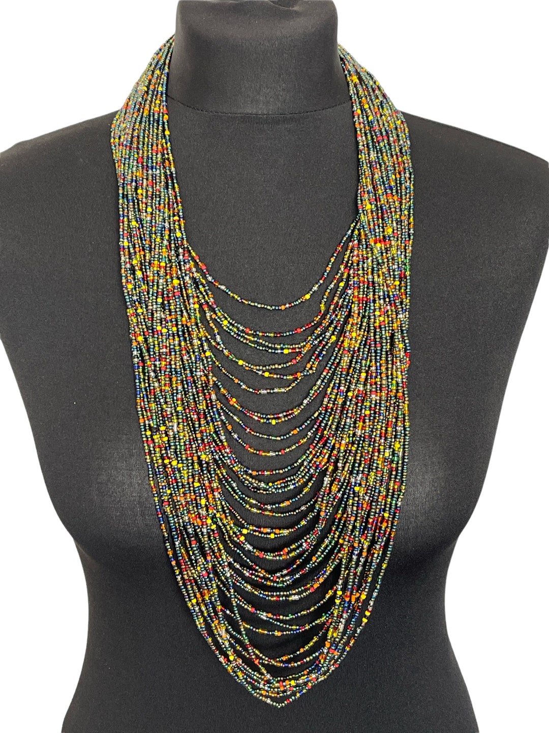 Authentic Handmade African Tribal Beaded Necklaces - Etsy