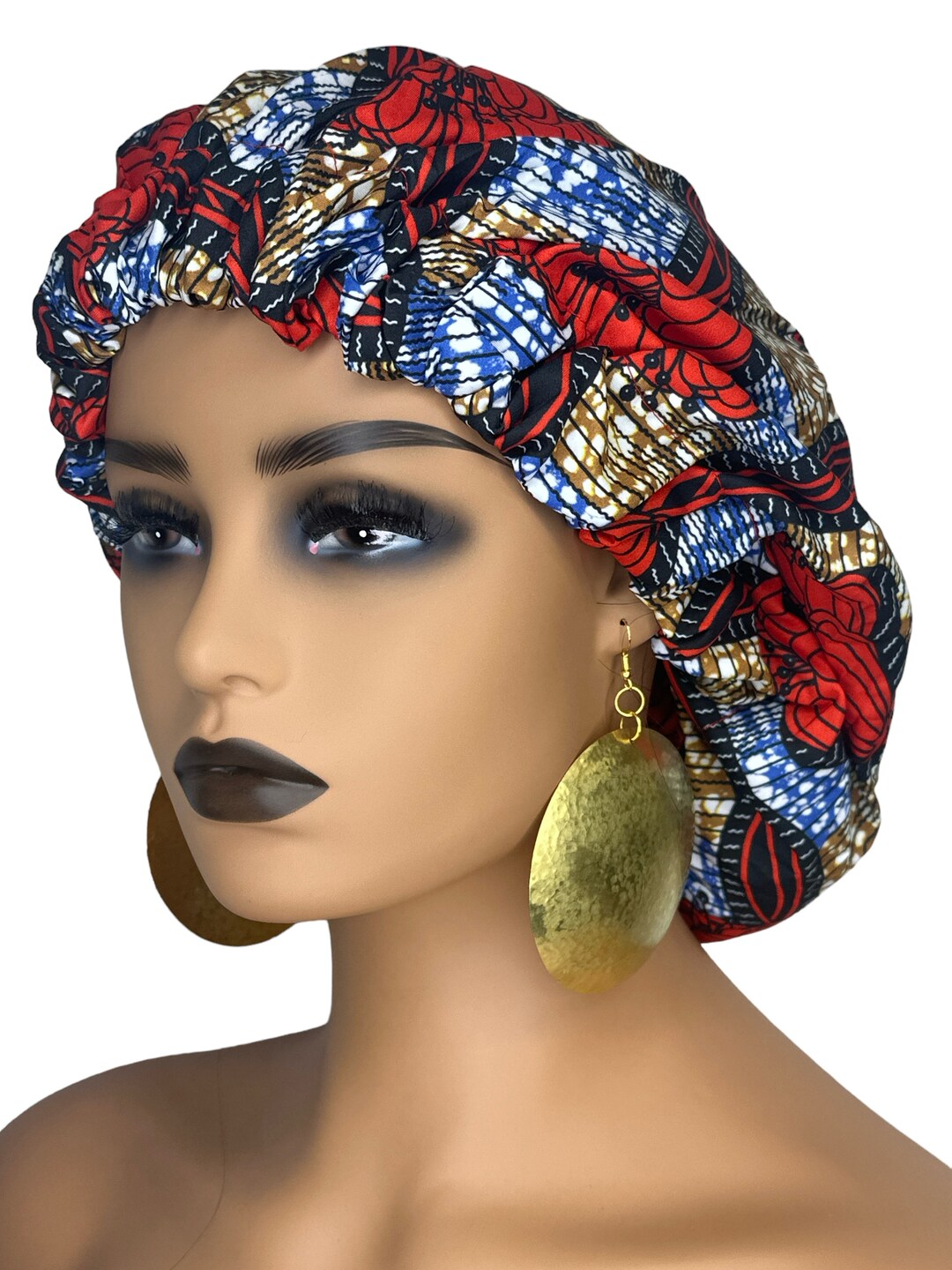 Double Layered Ankara Pattern Satin Silk Revisable Bonnet Cap - Etsy