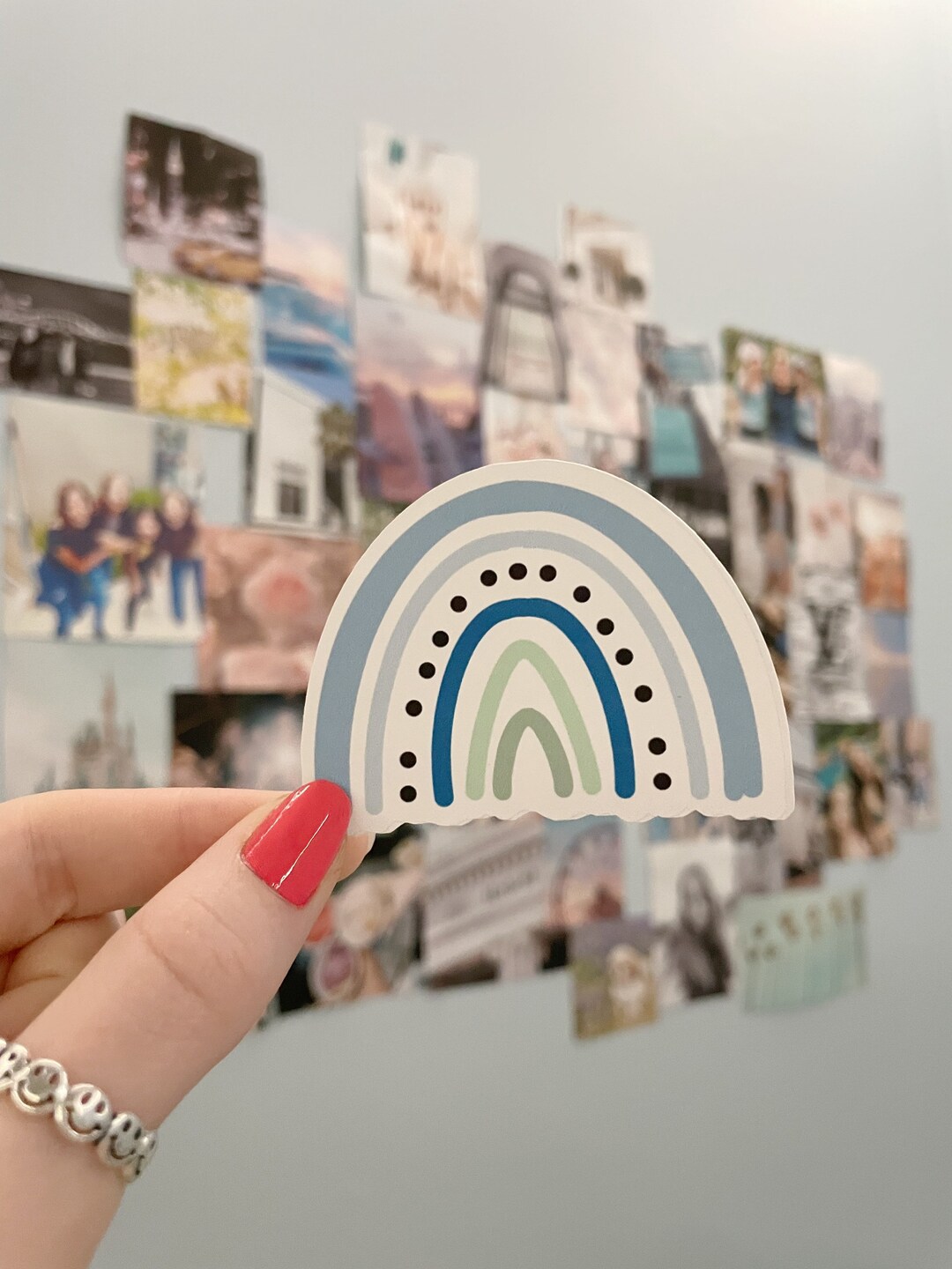 PREPPY BLUE RAINBOW Sticker - Etsy
