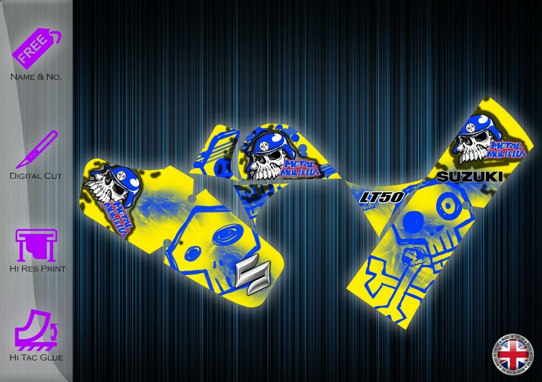 Suzuki Lt50 Stickers Lt 50 Graphics Kit Suzuki Decals Lt50 Graphics Kit ...