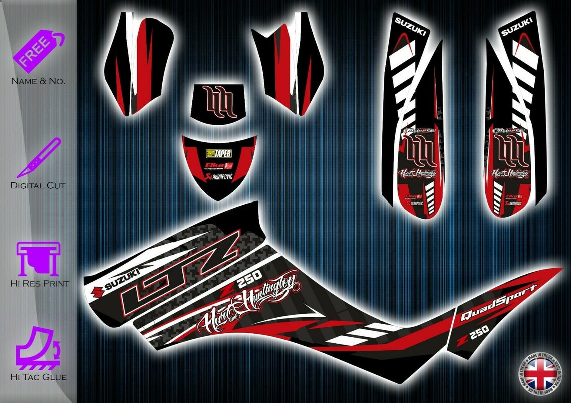 Suzuki Ltz250 Stickers Graphics Kit Decals Suzuki Ltz - Etsy