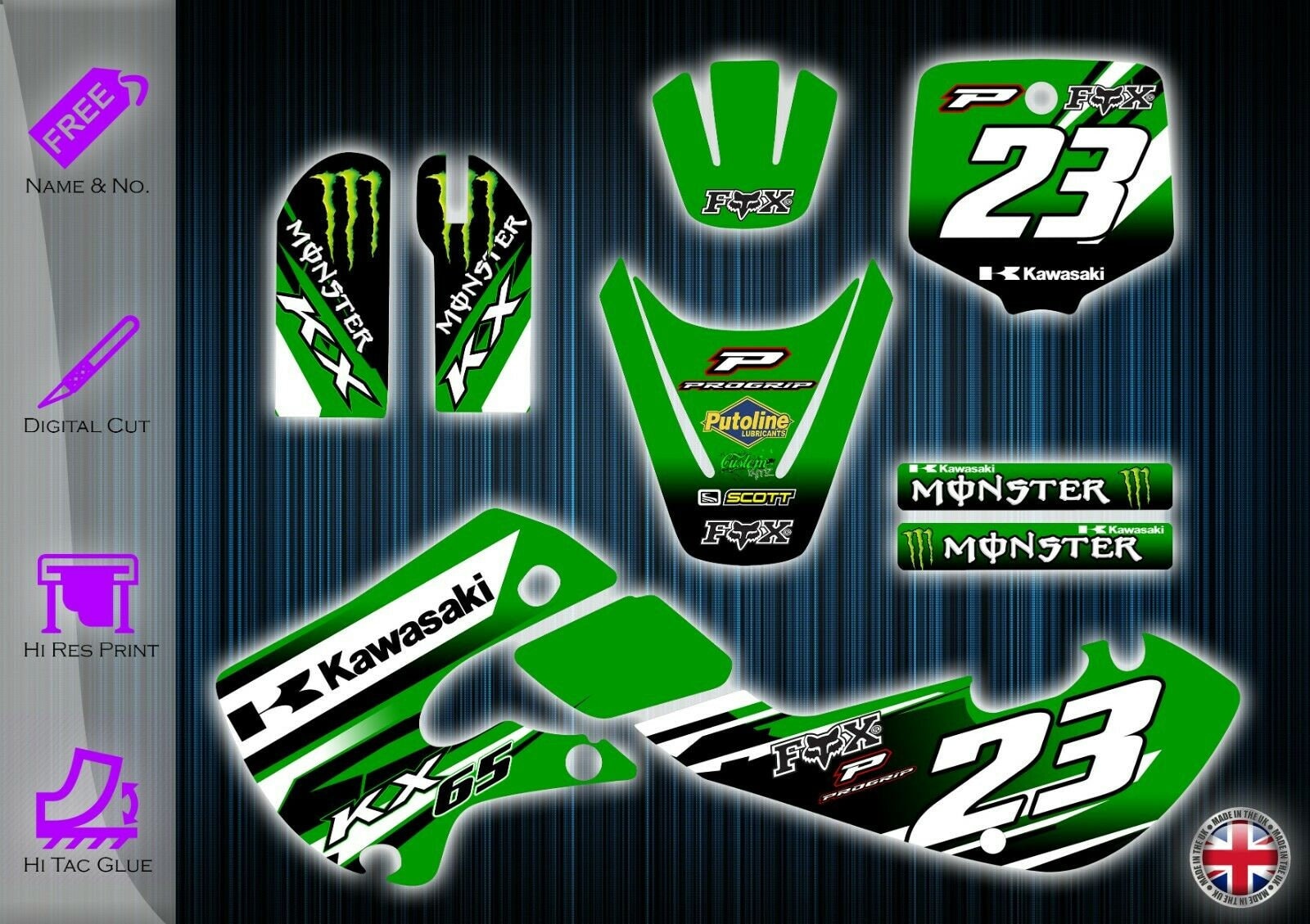 Kawasaki Kx 65 Graphics