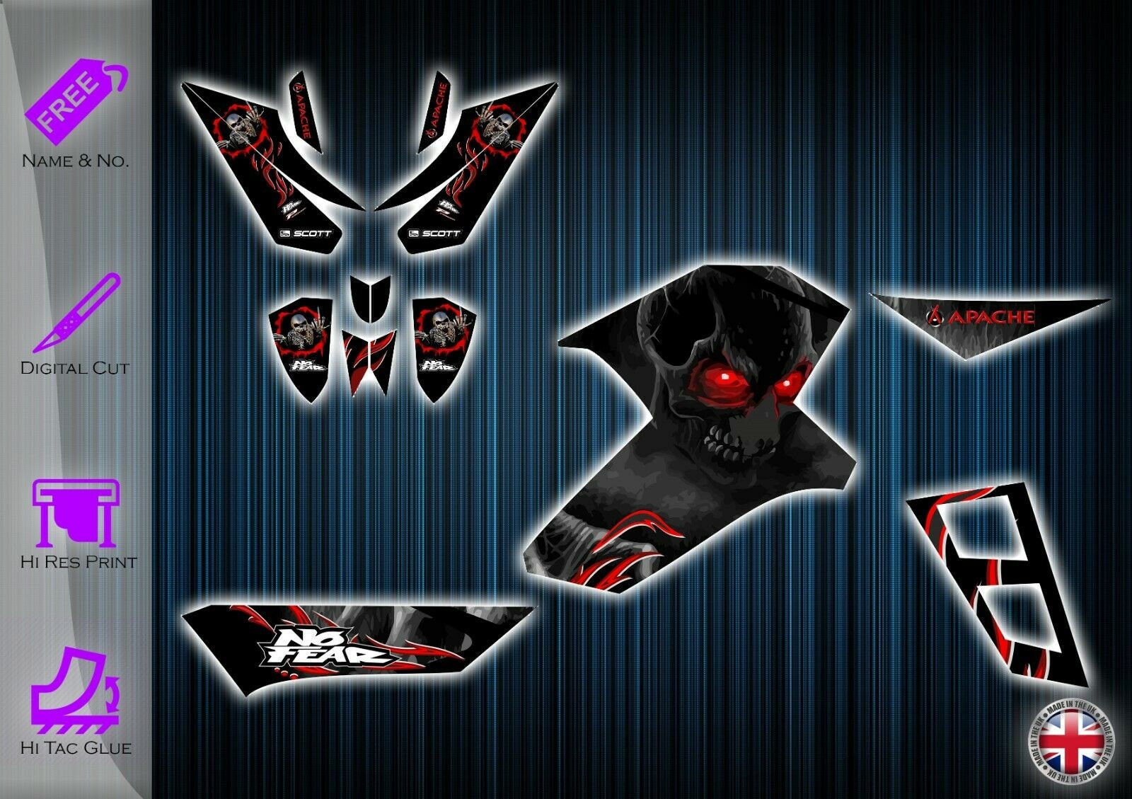 Apache Rlx 320 / 450 Stickers Graphics Kit Decal Triton - Etsy