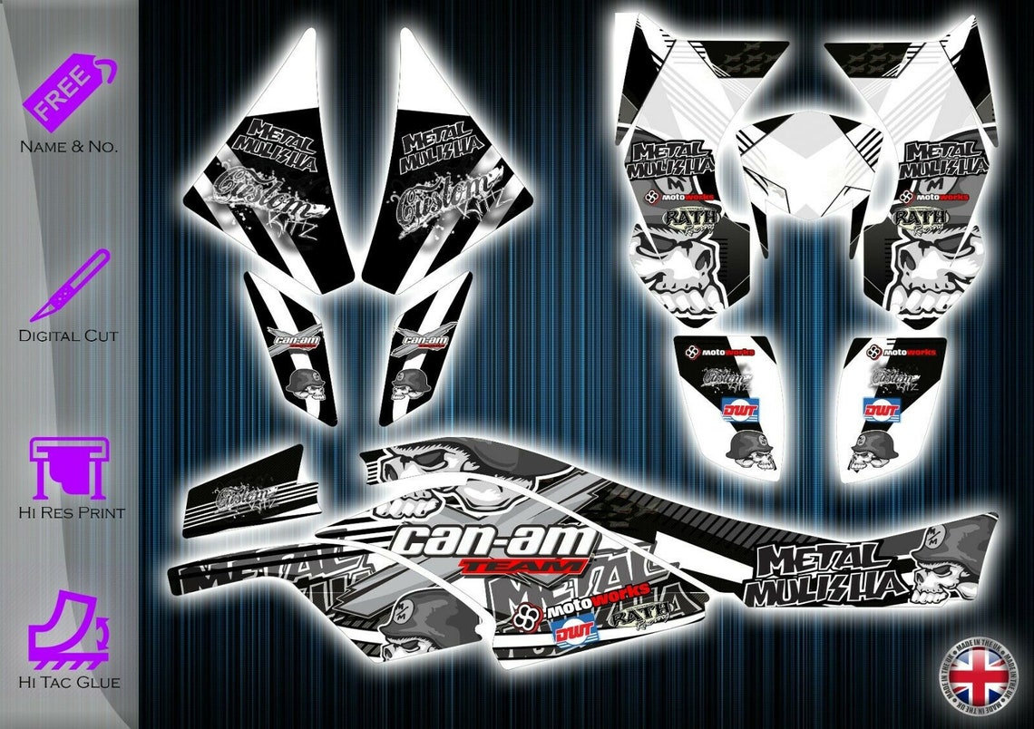 Can Am Ds450 Stickers Graphics Kit Decals Canam Ds 450 Atv - Etsy