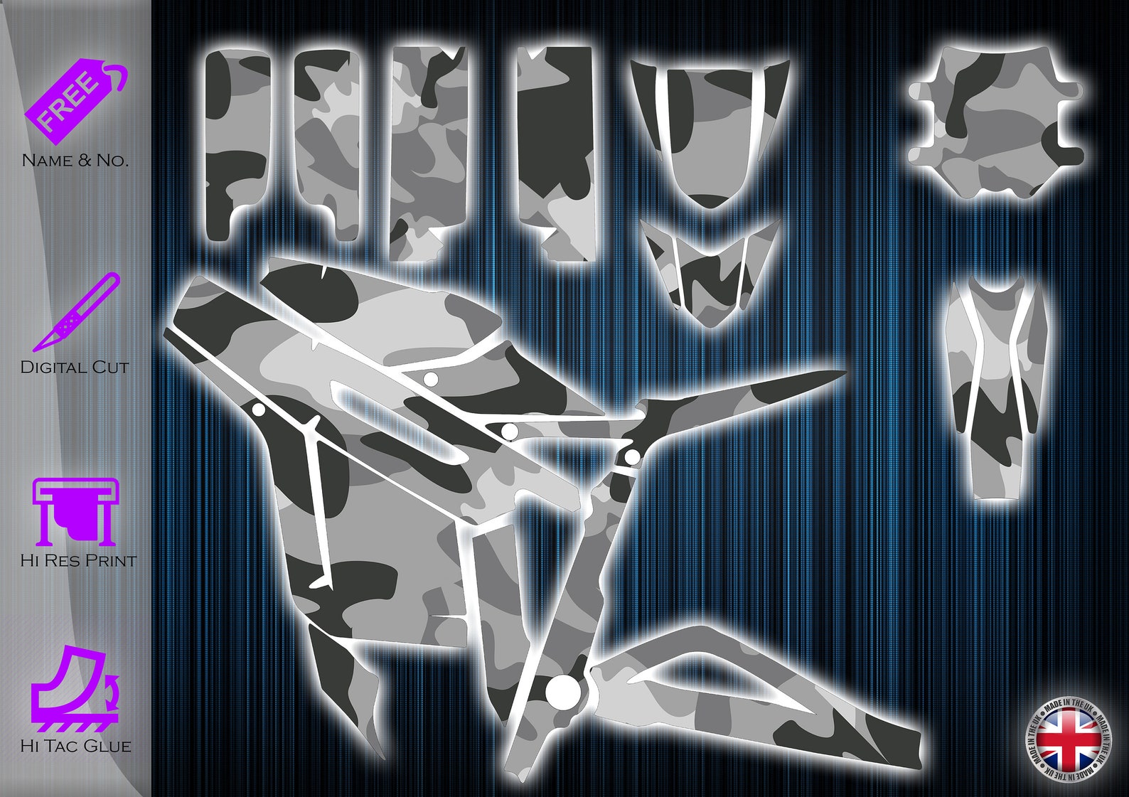 TALARIA STING Graphics Kit Sur Ron Sticker Kit Talaria Sting Decals ...