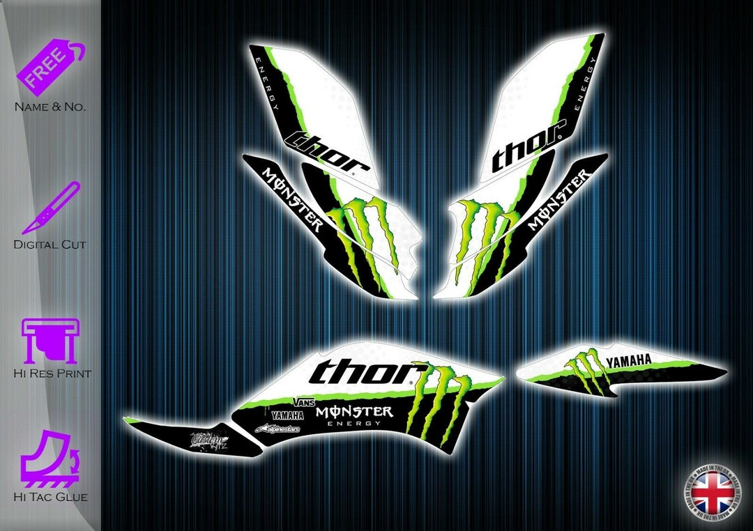 Yamaha Raptor 250 Stickers - Graphics Kit - Decals Yfm 250 Atv Graphics ...