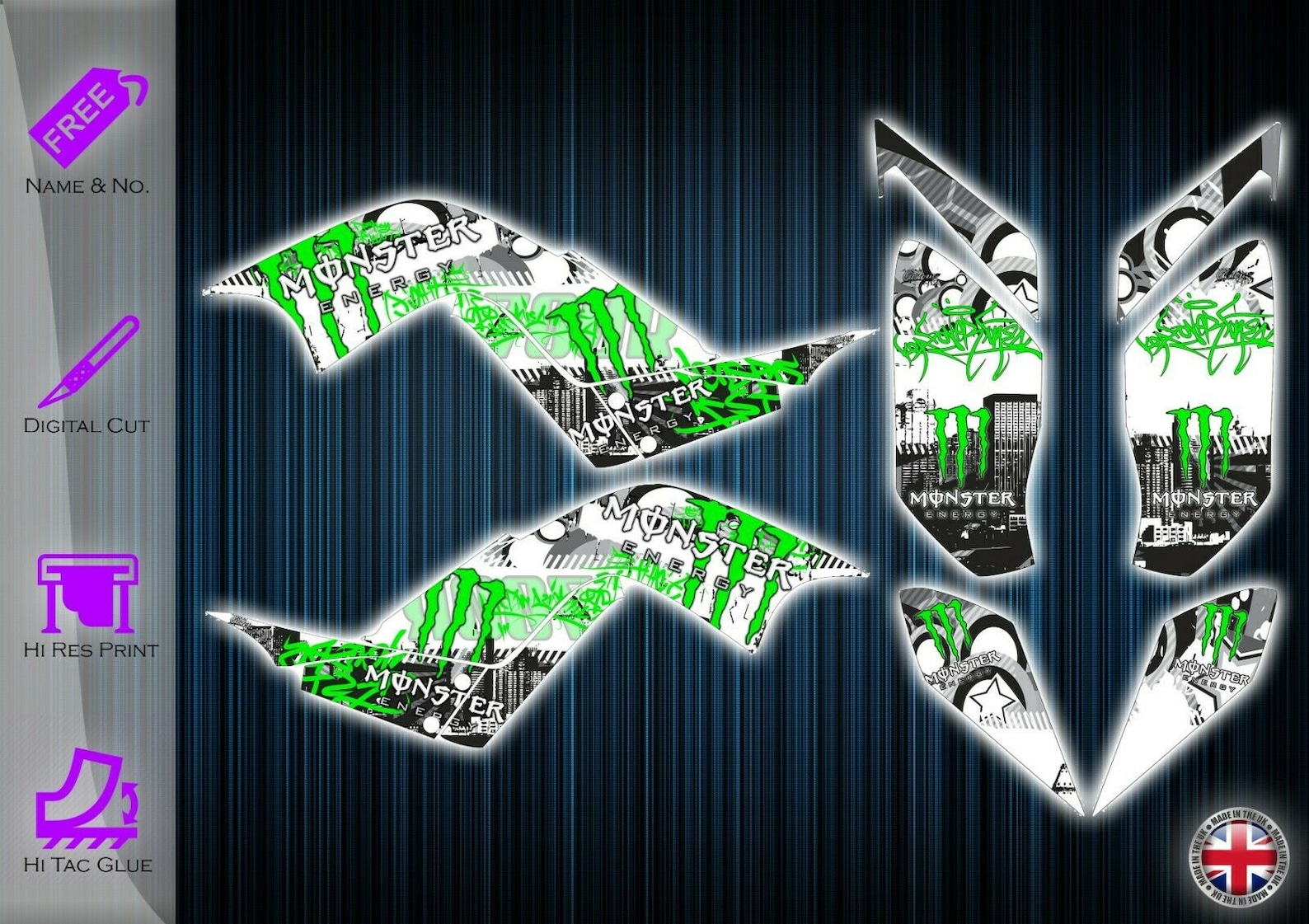 Yamaha Raptor 700 Stickers Graphics Kit Decals Yfm 700 Atv - Etsy