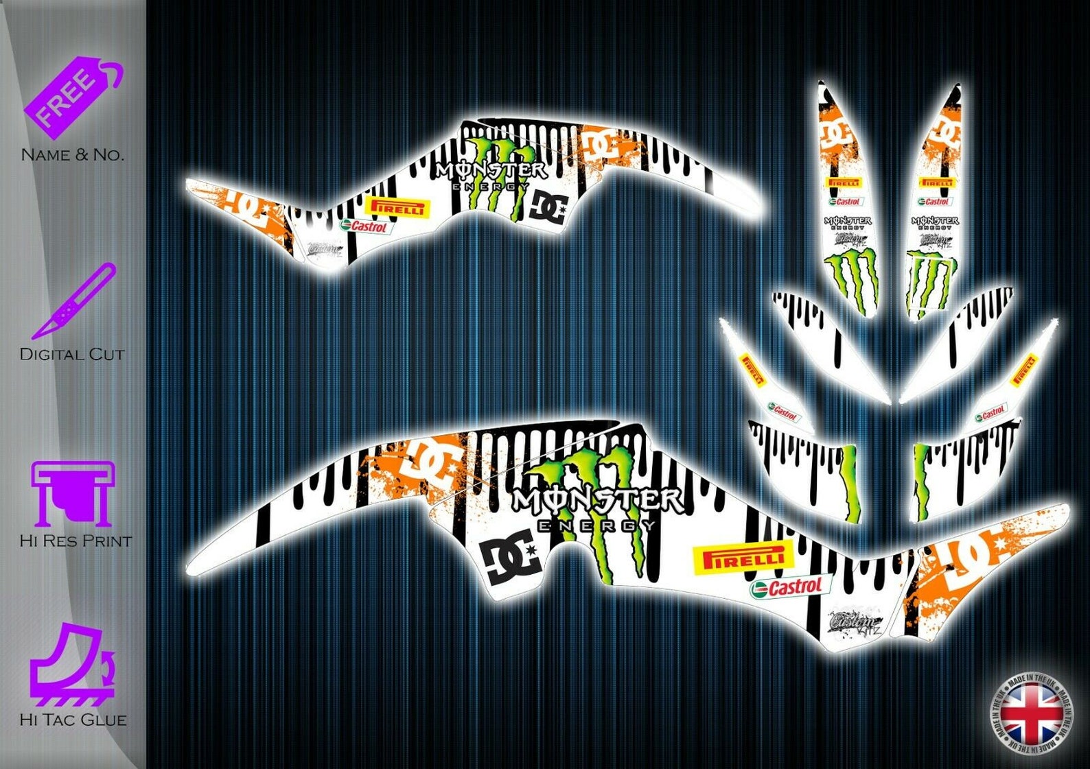 Yamaha Raptor 350 Stickers Graphics Kit Decals Yfm 350 Atv | Etsy