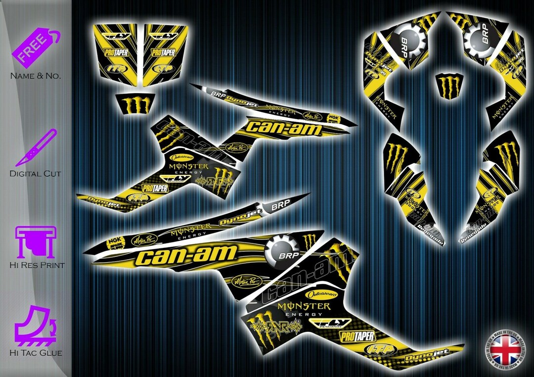 Can Am Renegade Stickers - Graphics Kit - Decals Canam Renegade Atv ...