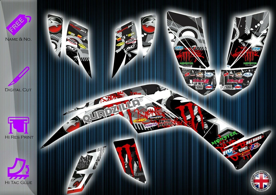 Quadzilla 450 Sport Stickers - Graphics Kit - Dinli Decals - Graphics ...