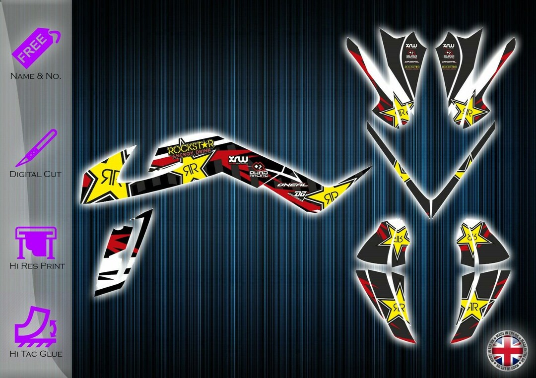 Quadzilla 450 Rs Sport Stickers Graphics Kit Rs450 Decals Graphics Kit ...