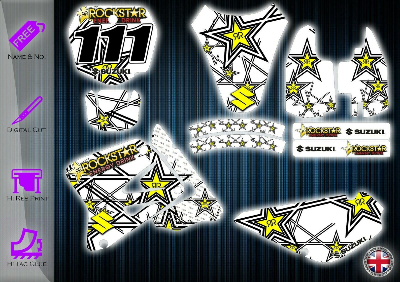 Suzuki Rm85 Stickers Rm85 Graphics Kit Suzuki Decals - Etsy