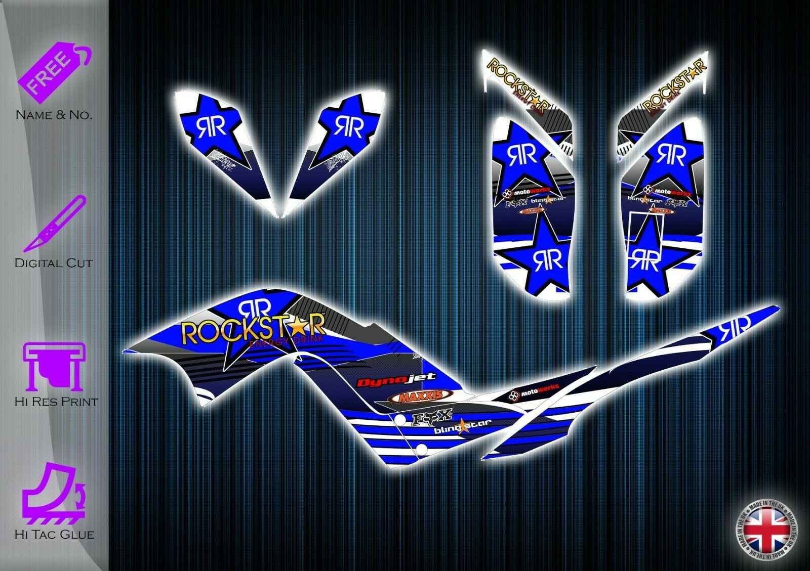 Yamaha Raptor 700 Stickers Graphics Kit Decals Yfm 700 Atv Graphics Kit ...