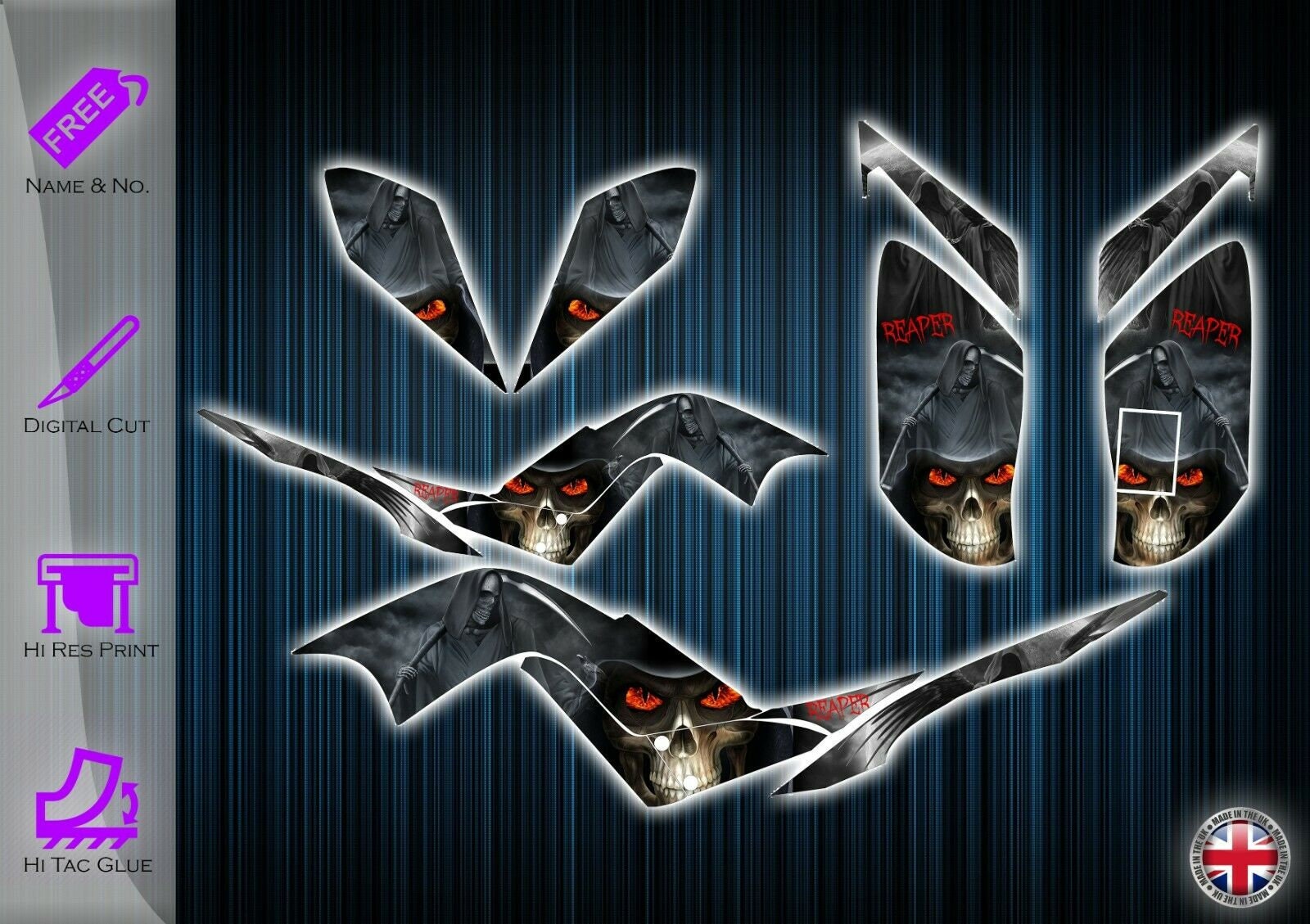 Yamaha Raptor 700 Stickers Graphics Kit Decals Yfm 700 Atv Graphics Kit ...