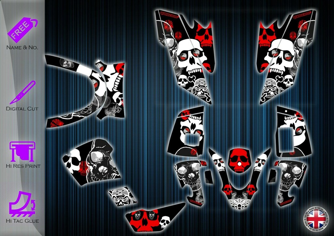 Quadzilla 250e Stickers - Graphics Kit -quadzilla 250 E Decals ...