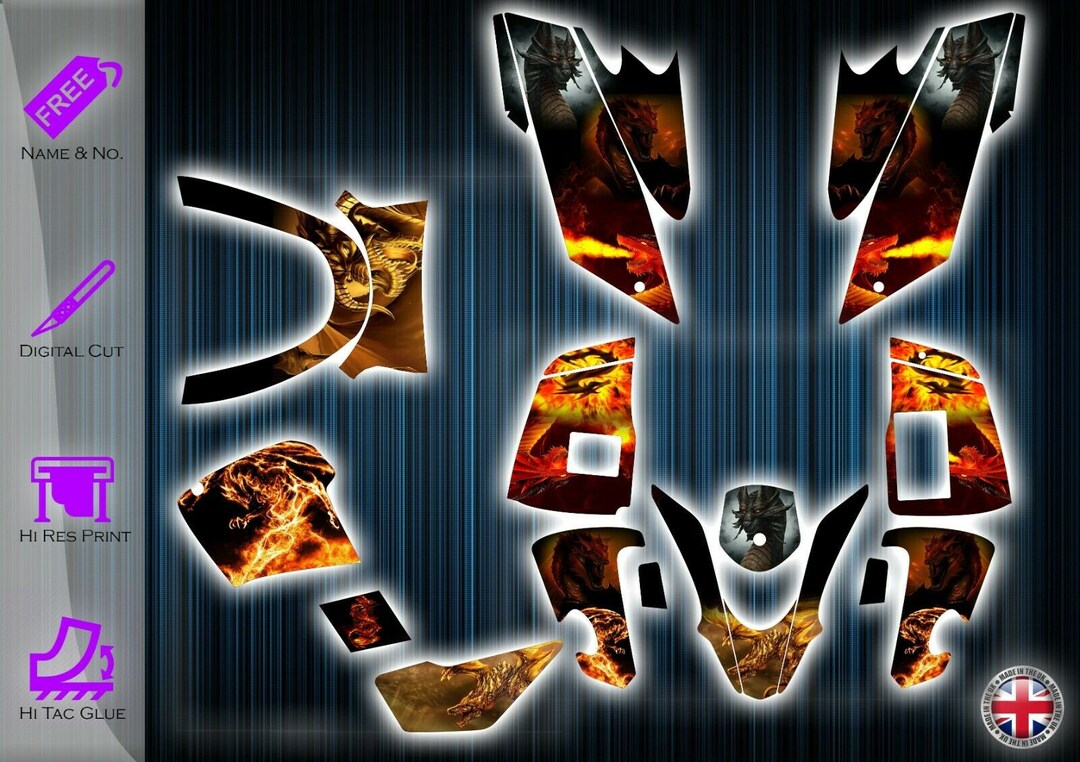 Quadzilla 250e Stickers Graphics Kit Quadzilla 250 E Decals Graphics ...