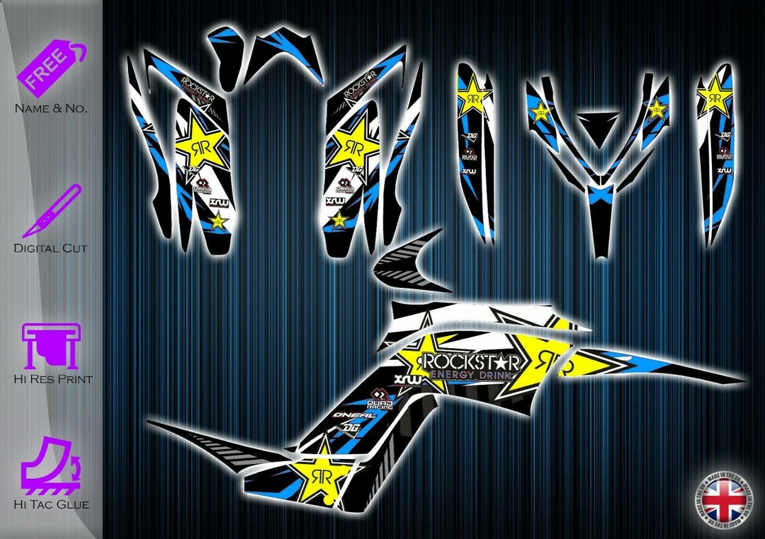 Yamaha Raptor 700 Stickers - Graphics Kit - Decals Yfm 700 Atv Graphics ...