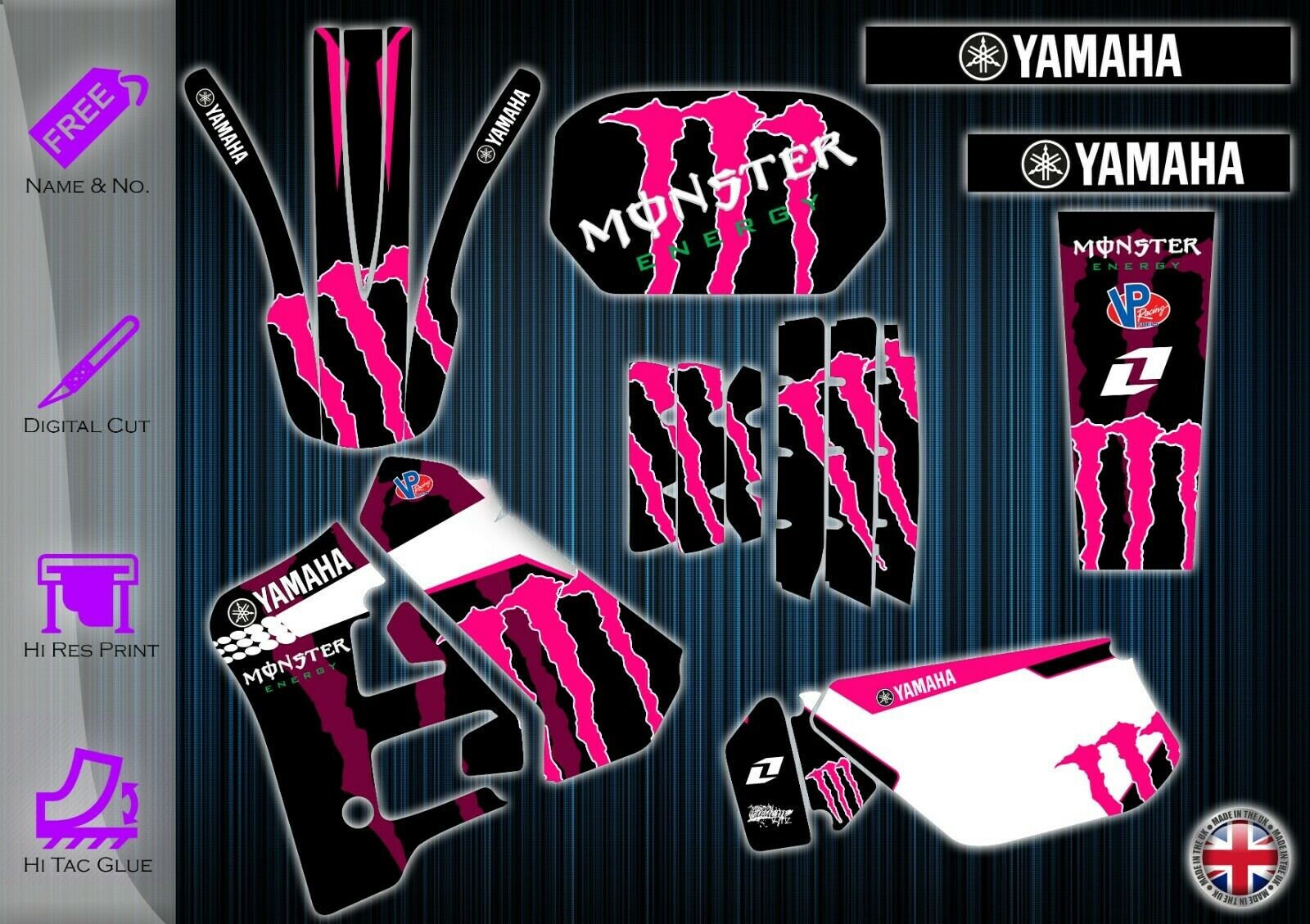 Yamaha dtr125 stickers dtr graphics kit yamaha decals | Etsy