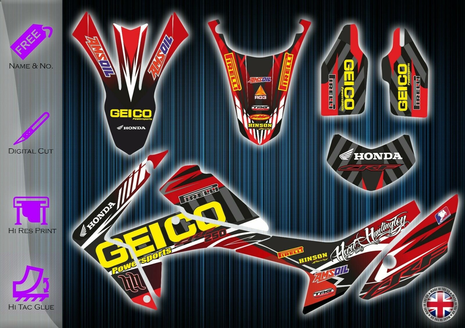 Honda Crf250l Stickers Crf Graphics Kit Crf250 L Decals | Etsy