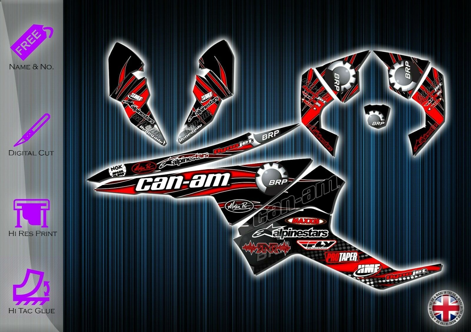 Can Am Renegade Stickers Graphics Kit Decals Canam Renegade Atv ...