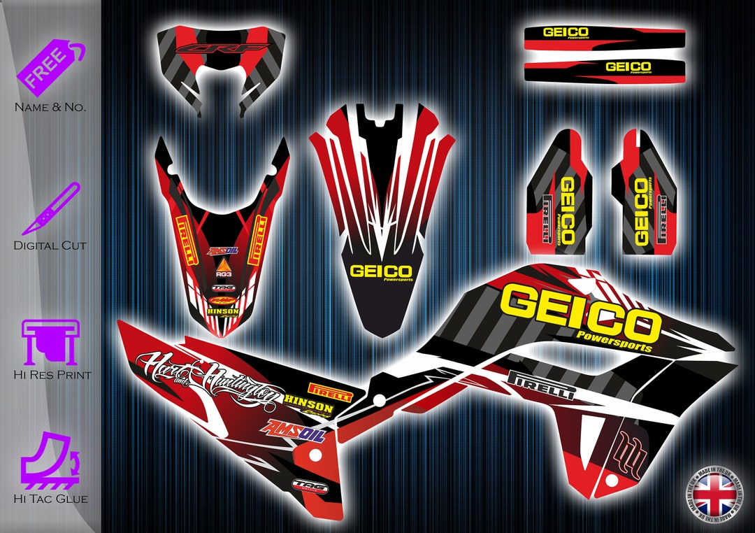 Sticker kit für Tune CRF 300L honda CRF 300 abziehbild - crf300l ...