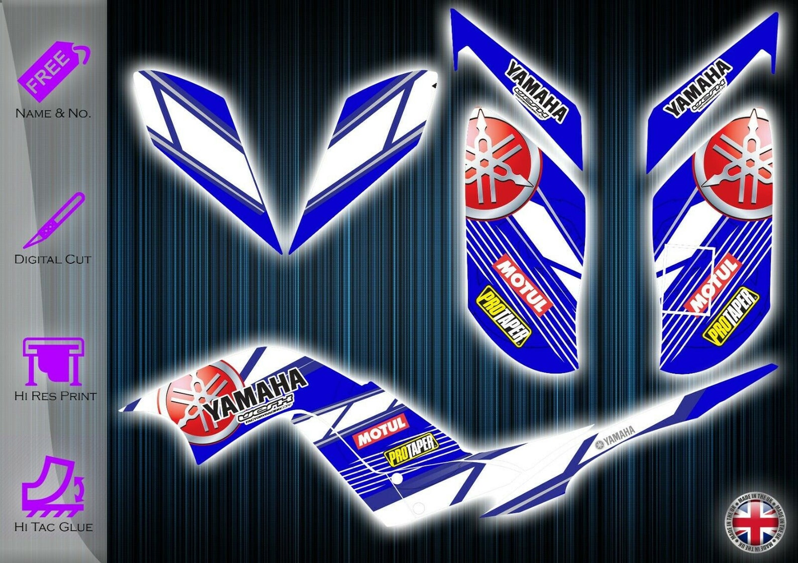 Yamaha Raptor 700 Stickers - Graphics Kit - Decals Yfm 700 Atv Graphics ...