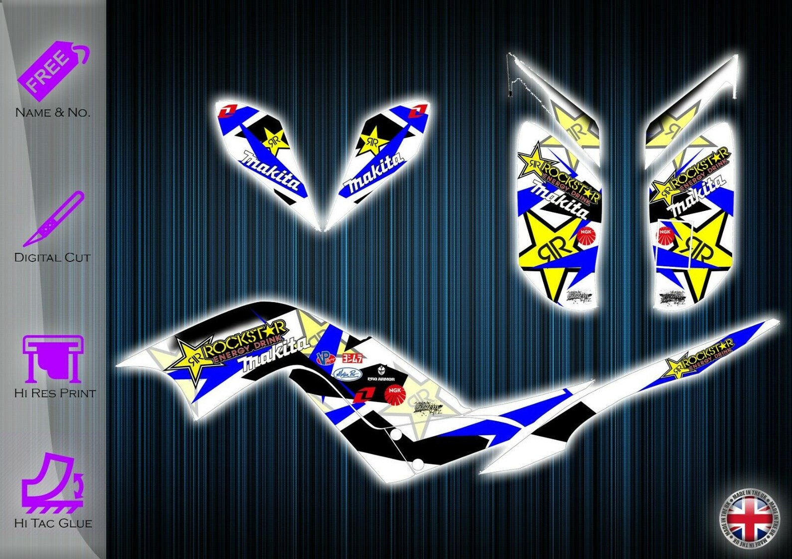 Yamaha Raptor 700 Stickers Graphics Kit Decals Yfm 700 Atv - Etsy