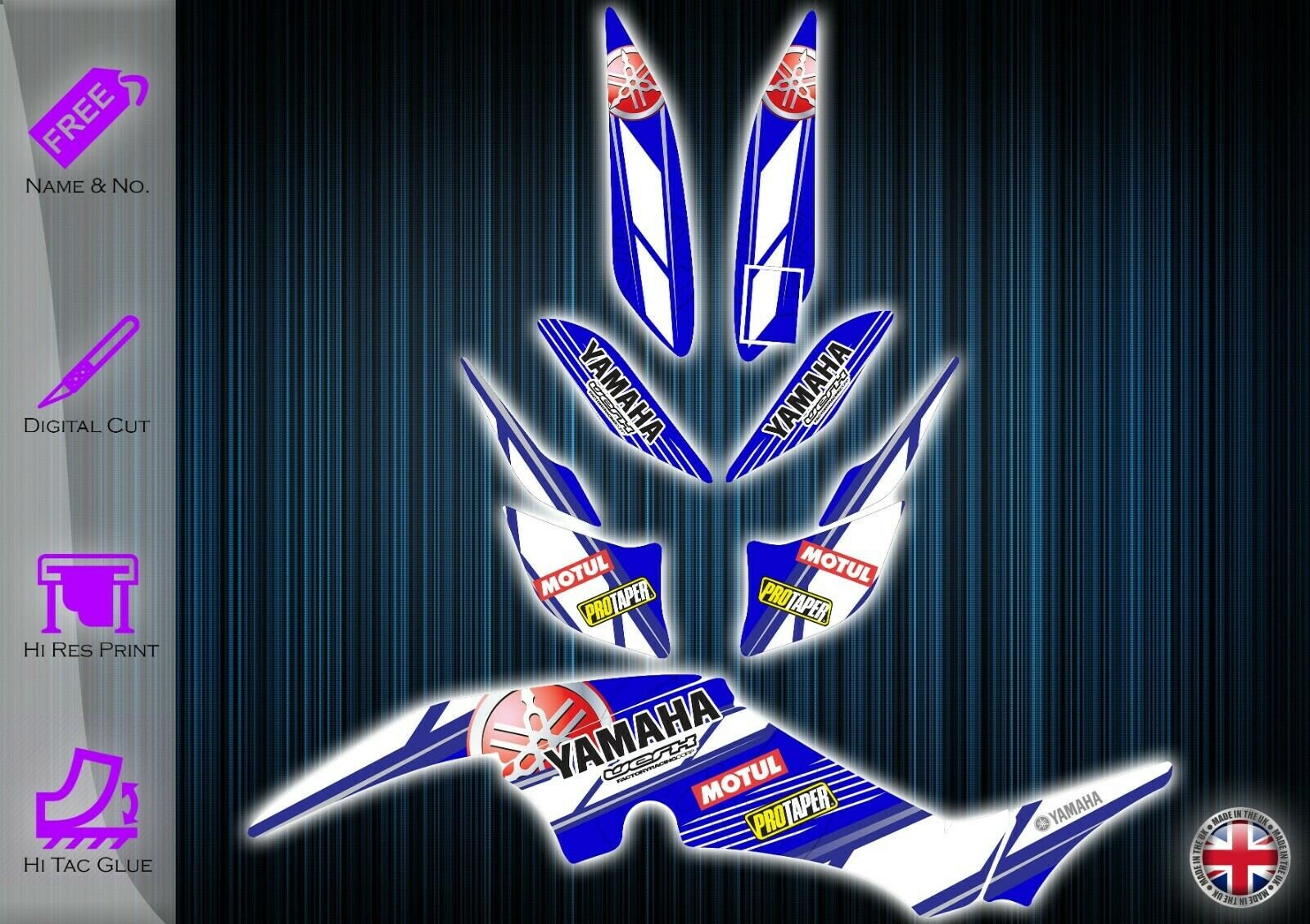 Yamaha raptor 350 stickers graphics kit decals yfm 350 atv | Etsy