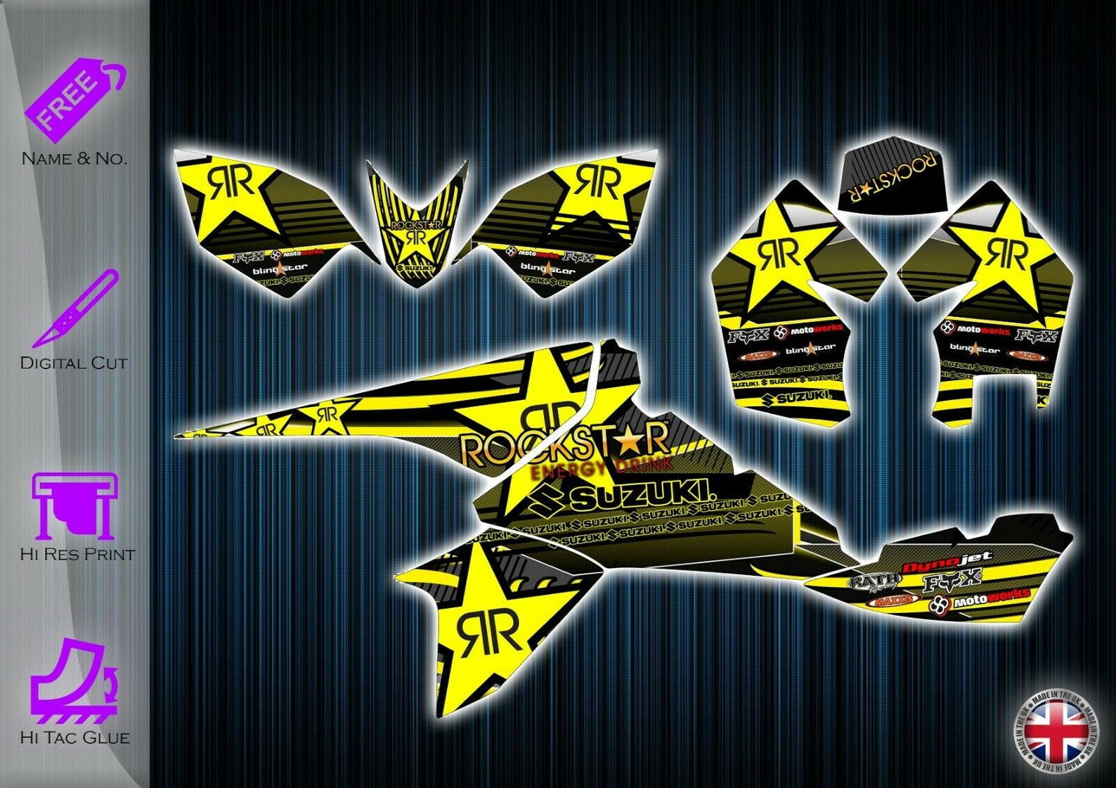 Suzuki Ltz90 Stickers Lt 90z Graphics Kit Suzuki Decals Ltz 90 Graphics ...