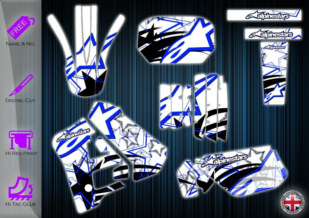 Yamaha Dtr125 Stickers - Dtr Graphics Kit - Yamaha Decals - Dt125r ...