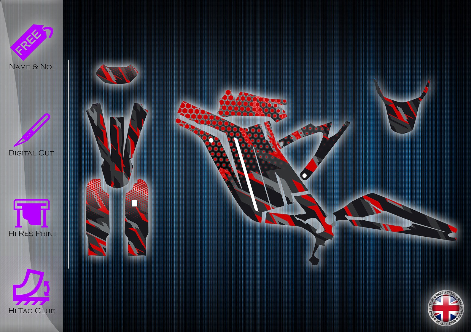 Sur-ron Graphics Kit Sur Ron Sticker Kit Segway Graphics Sur Ron Decals ...