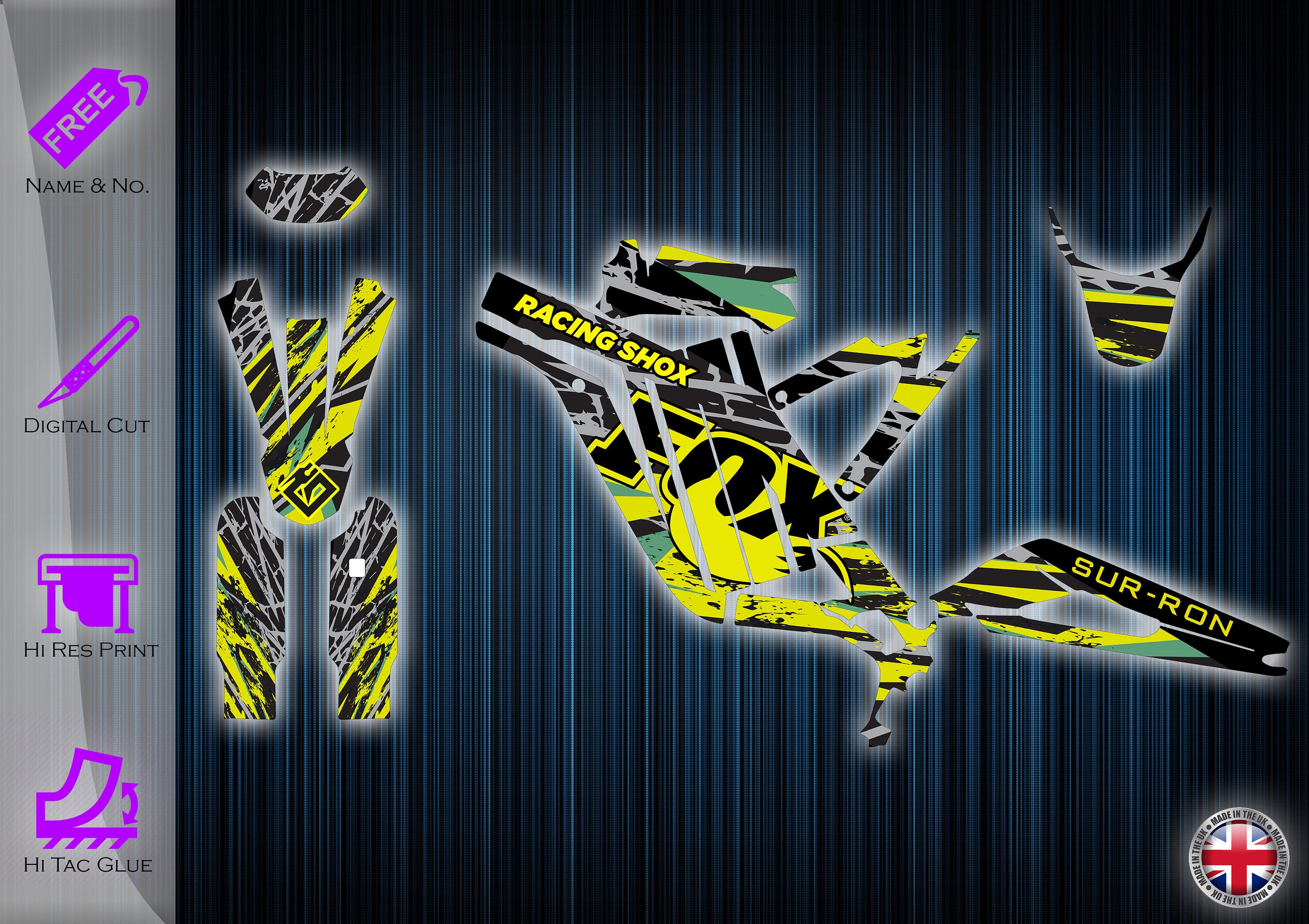 Sur-ron Graphics Kit Sur Ron Sticker Kit Segway Graphics | Etsy