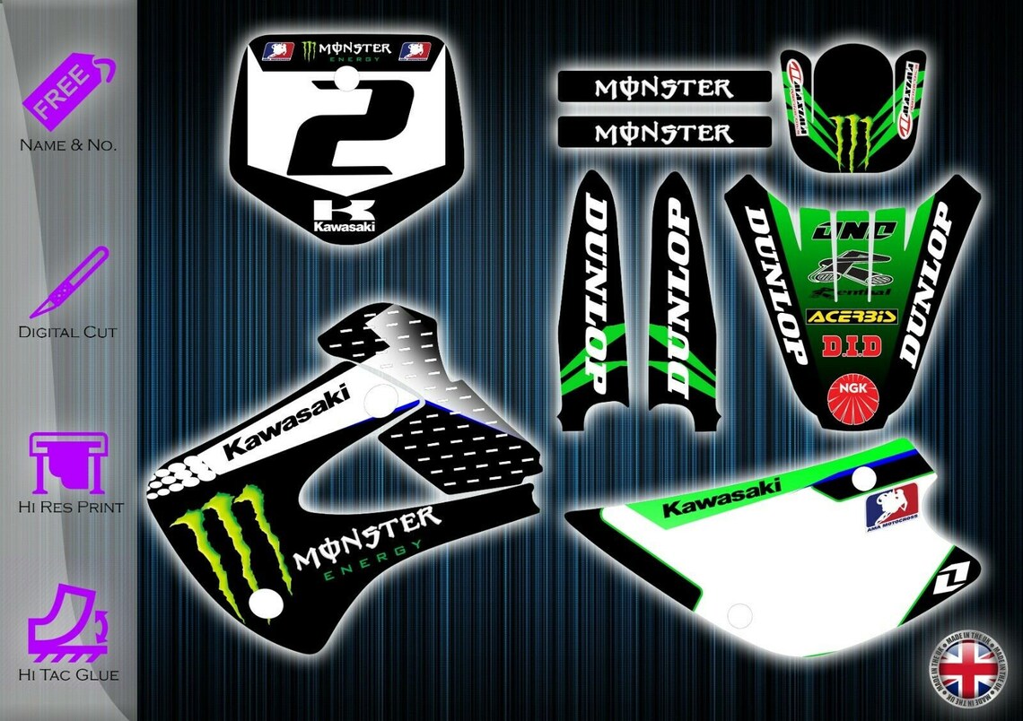 Kawasaki Kx85 Stickers Kx85 Graphics Kit Kx85 Decals | Etsy
