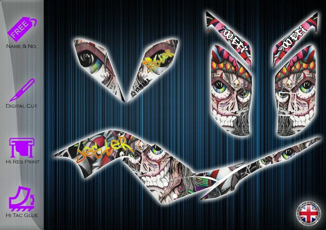 Yamaha raptor 700 stickers graphics kit decals yfm 700 atv | Etsy