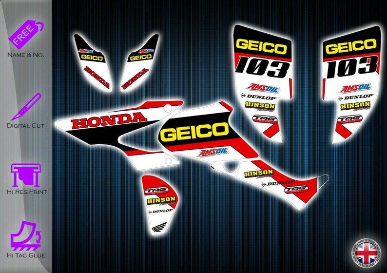 Honda Trx450r Stickers Graphics Kit Decals Trx 450 R Atv - Etsy