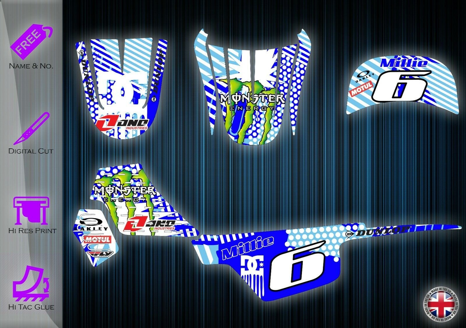 Yamaha Pw50 Stickers Pw 50 Graphics Kit Pw50 Decals Pw 50 Graphics Kit ...