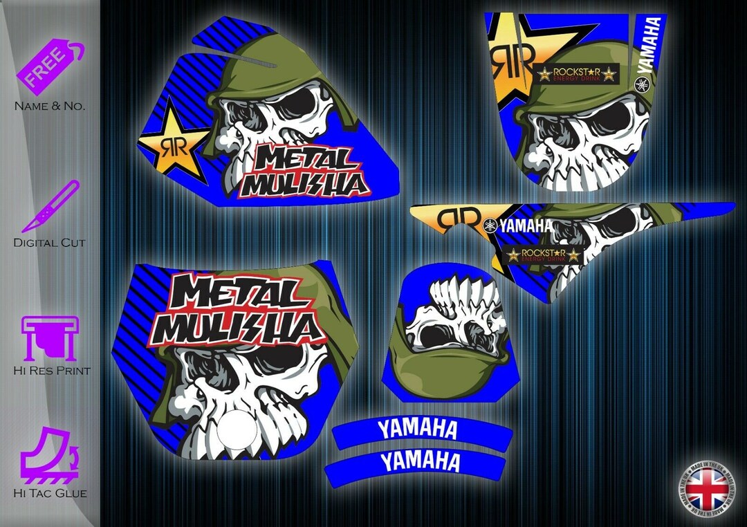 Yamaha Pw80 Stickers - Pw 80 Graphics Kit - Pw80 Decals - Pw 80 ...