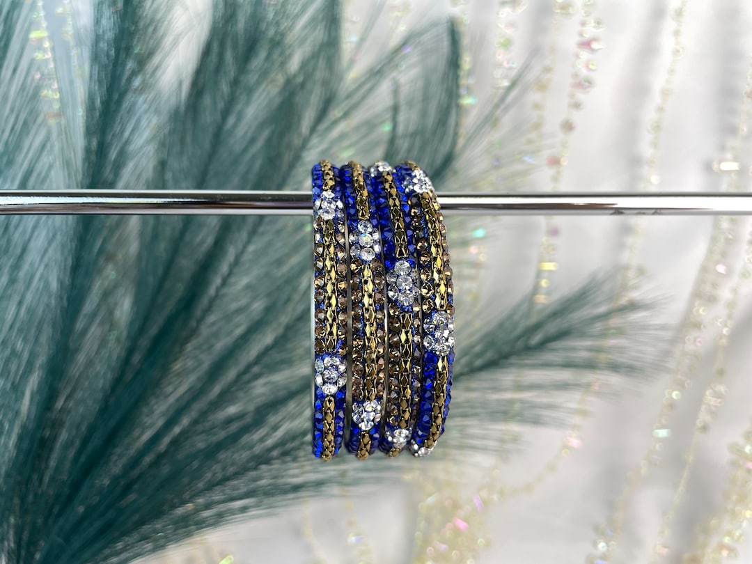 Antique Royal Blue Set of 4 Churi - Indian Jewellery - Etsy