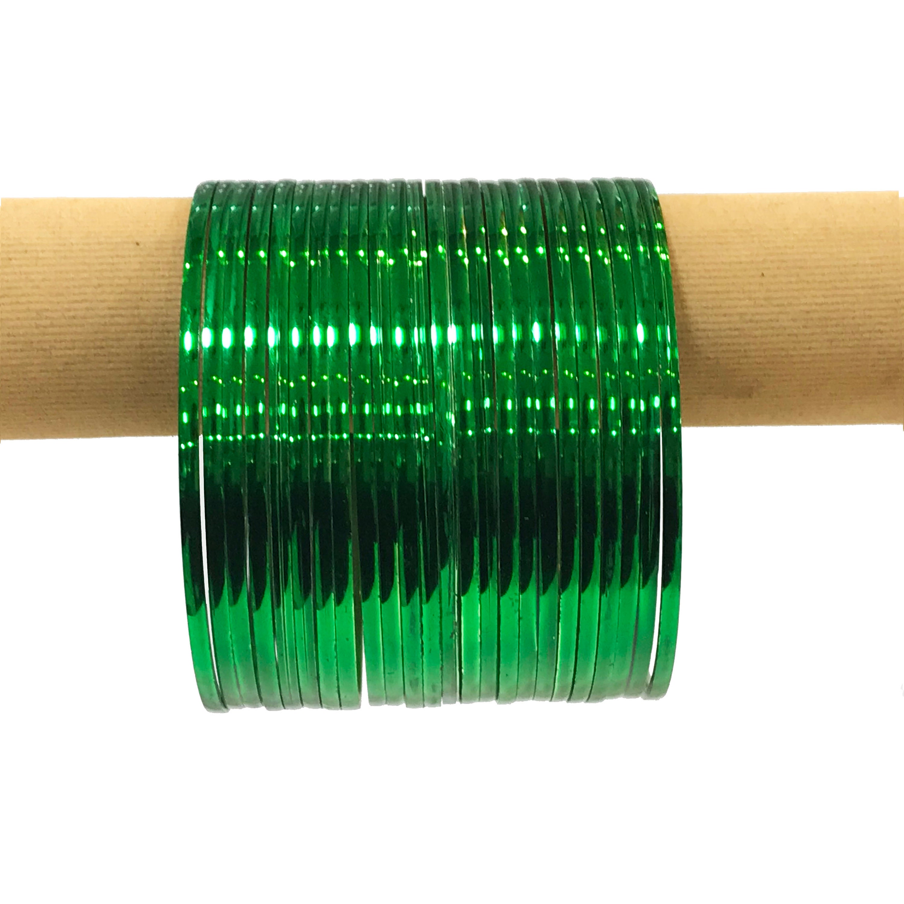 24 Bright Green Shiny Plain Bangle Churi Indian Bangles - Etsy UK