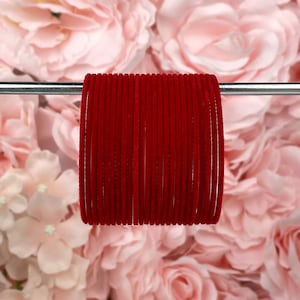 Red Velvet Bangles - Indian Jewellery - Etsy