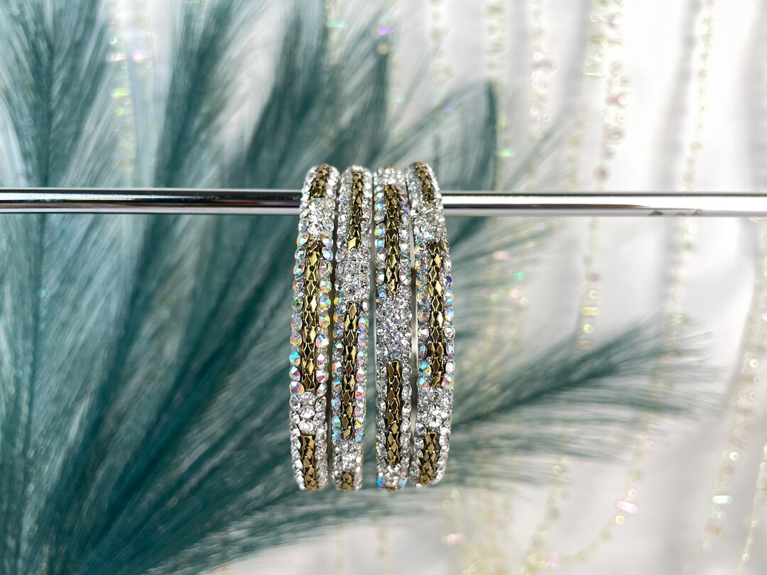 Antique Rainbow Set of 4 Churi Indian Jewellery - Etsy UK