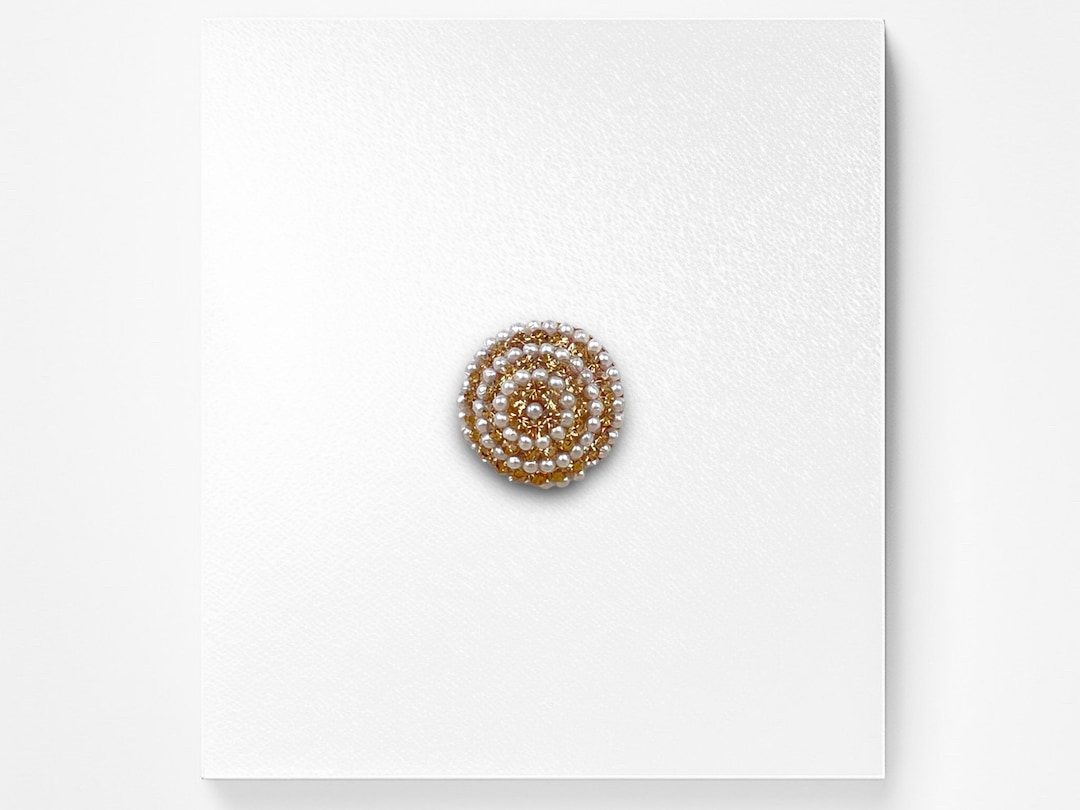 Gold and Pearl Round Bindi - Indian Jewellery - Etsy