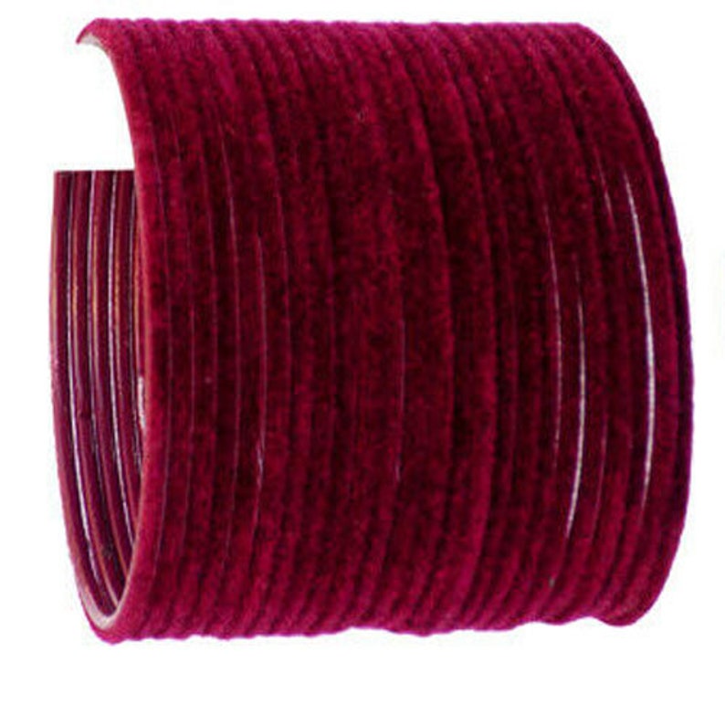 24 MAROON VELVET churis Indian bangles Pakistani bangles | Etsy