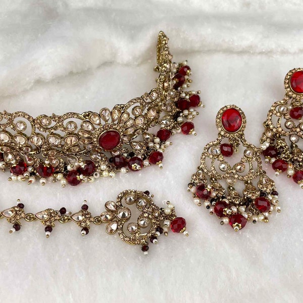 Red Jewelry Set - Etsy