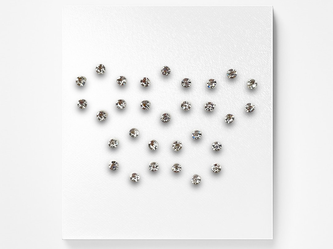 Silver Crystal Dot Bindi - Indian Jewellery - Etsy