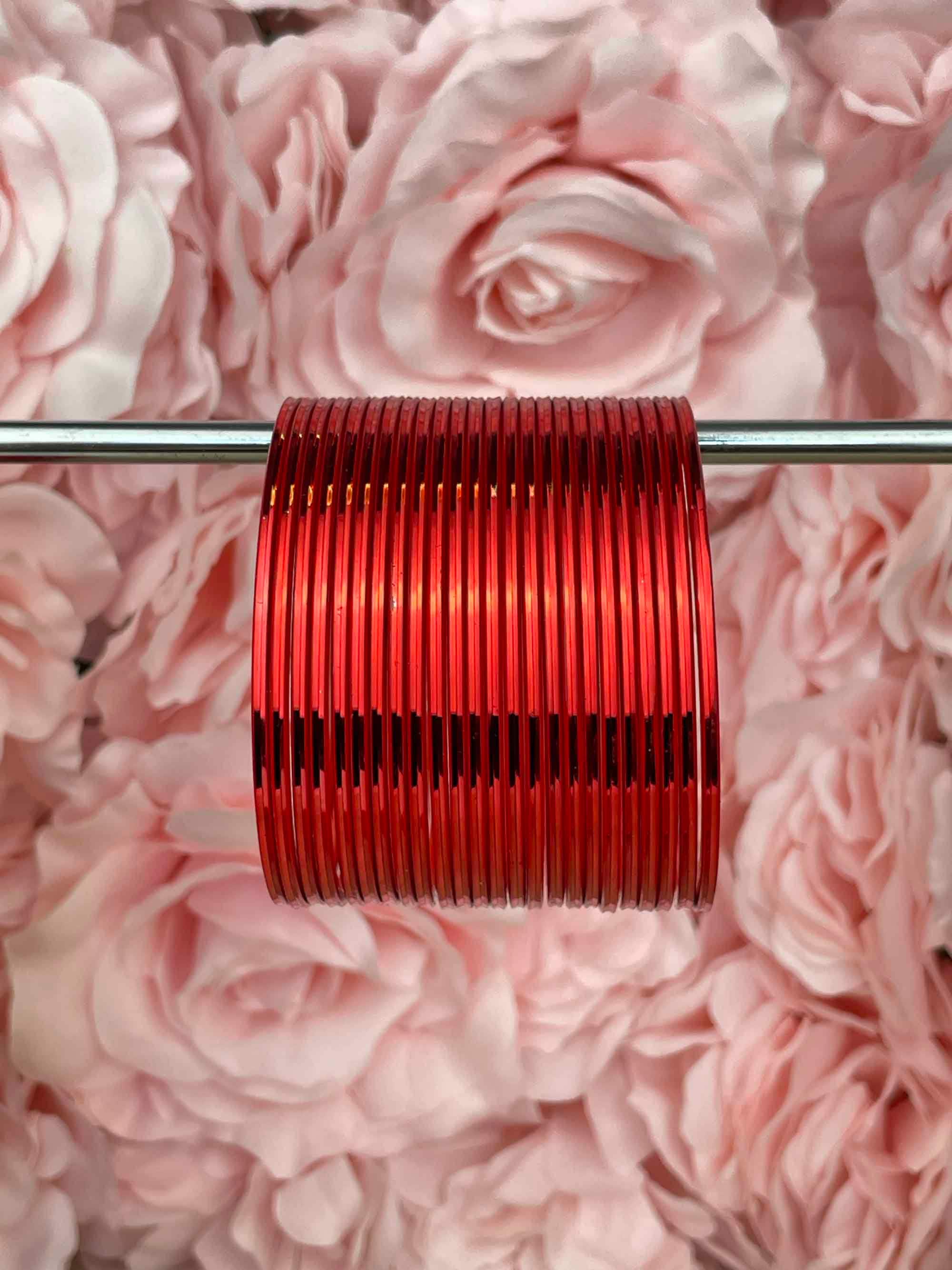 Red Shiny Bangles - Indian Jewellery - Etsy