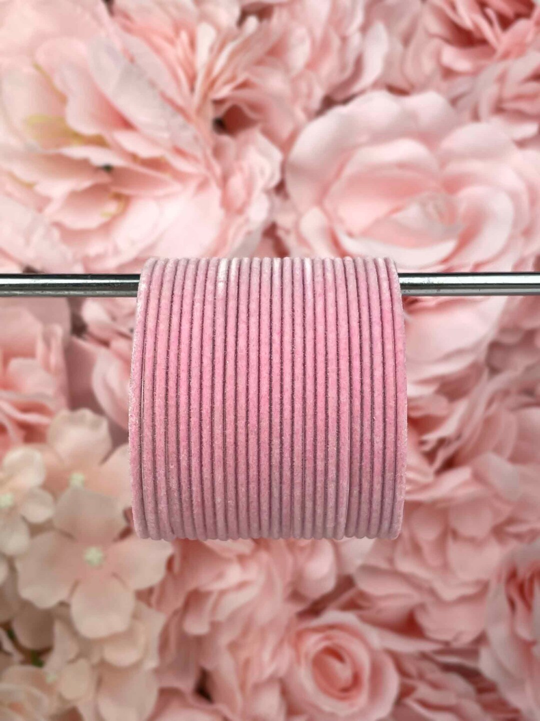 Baby Pink Velvet Bangles - Indian Jewellery - Etsy
