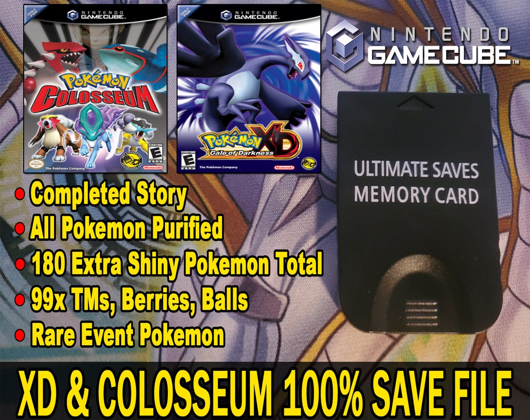 Pokemon XD Gale of Darkness & Colosseum Gamecube Memory Card! - Etsy