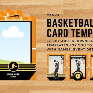Basketball Card Template for Youth Sports | Completely Customizable (3 ...