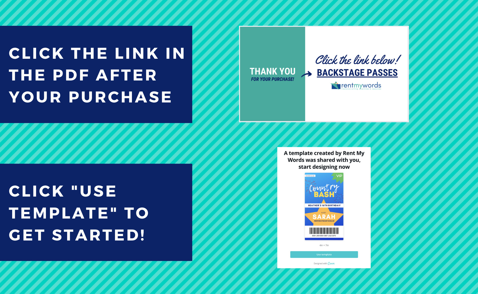 Backstage VIP Party Passes - Completely Customizable, All Access Badges ...